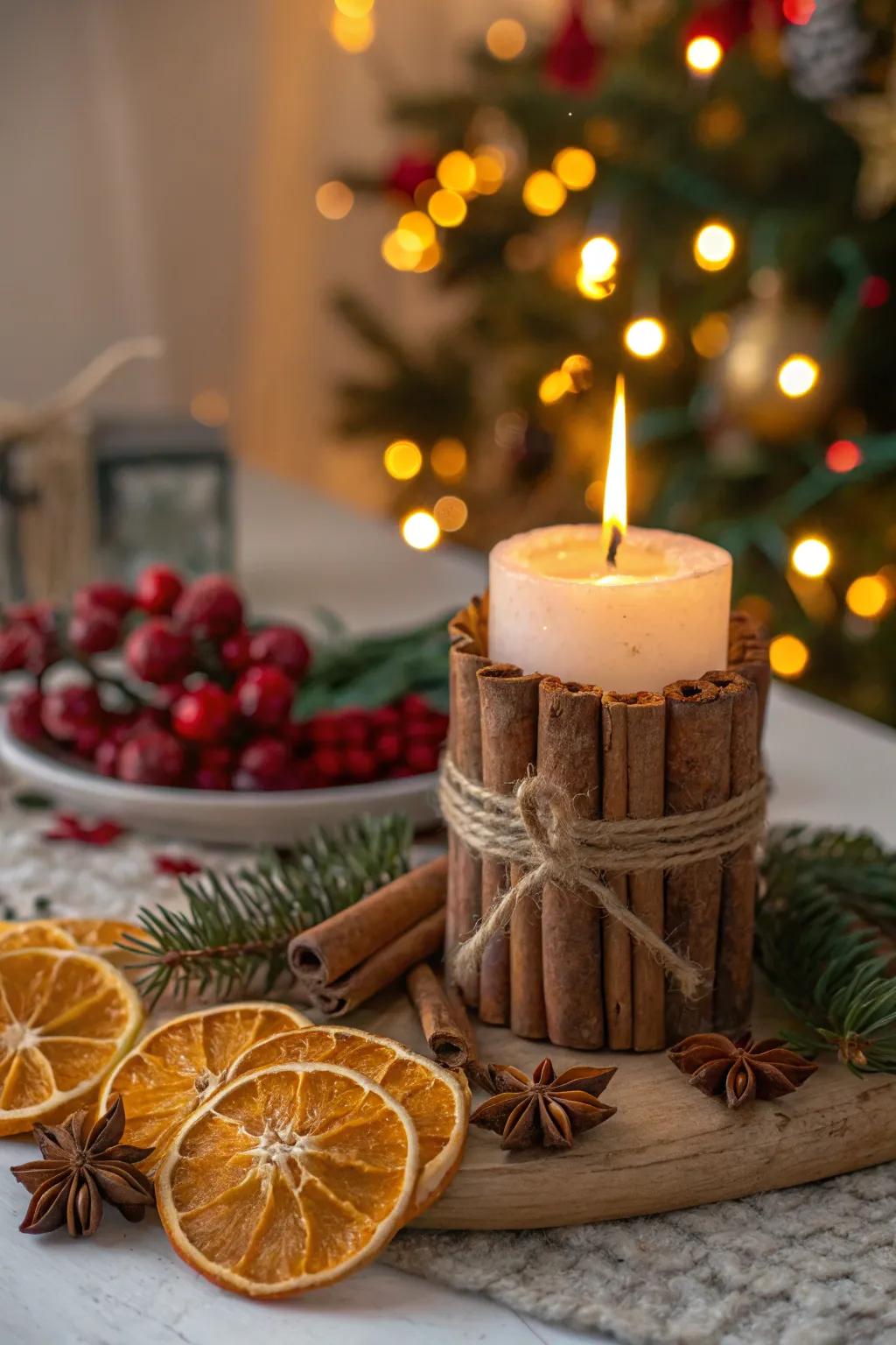 12+ Charming Christmas Candle Decoration Ideas - Vervilla
