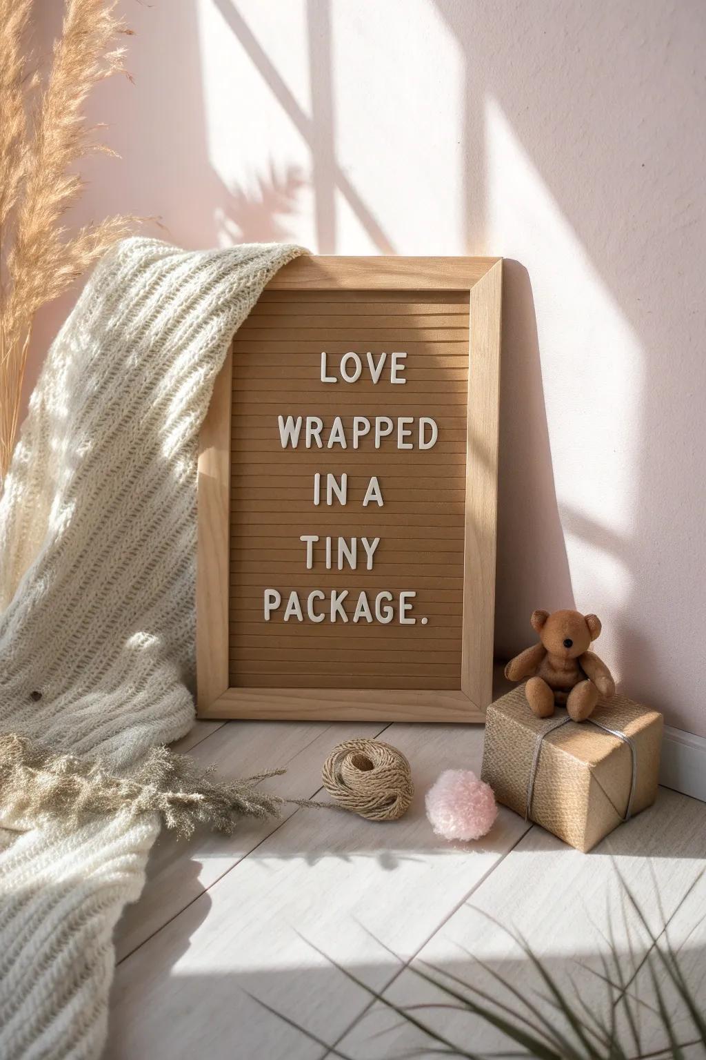 18+ Charming Baby Shower Letter Board Sayings - Vervilla