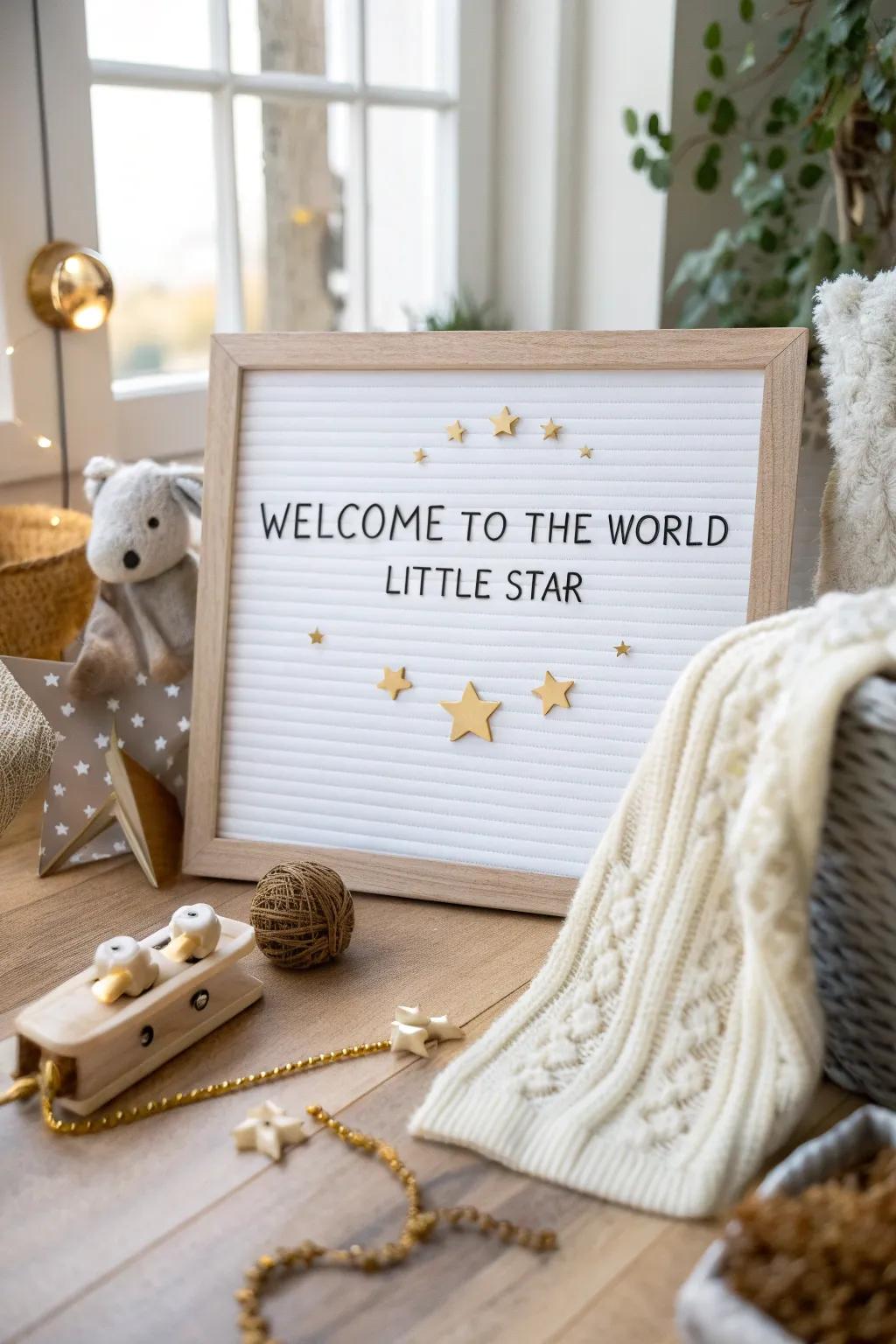 18+ Charming Baby Shower Letter Board Sayings - Vervilla