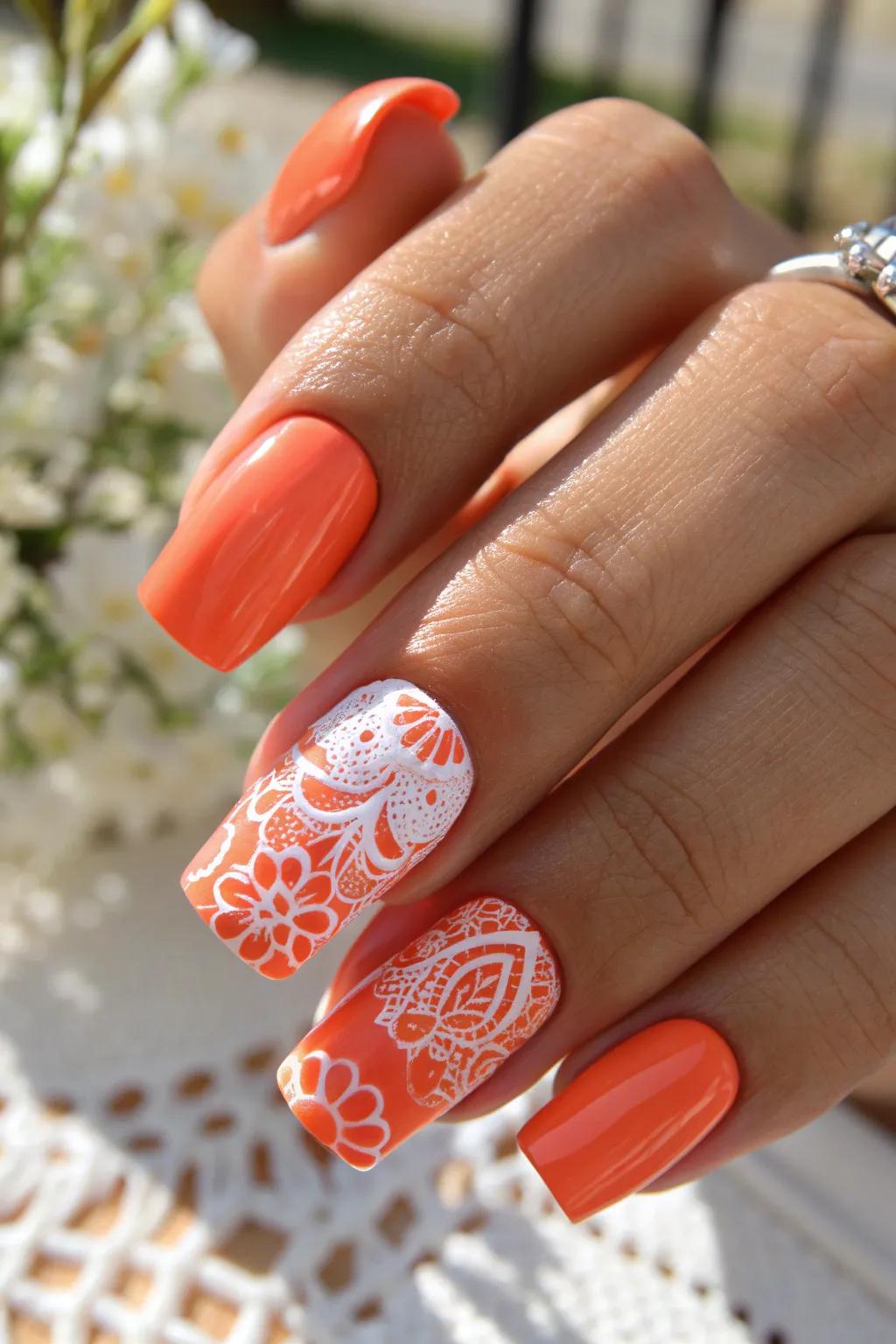 10+ Chic Summer Orange Nail Designs Ideas - Vervilla