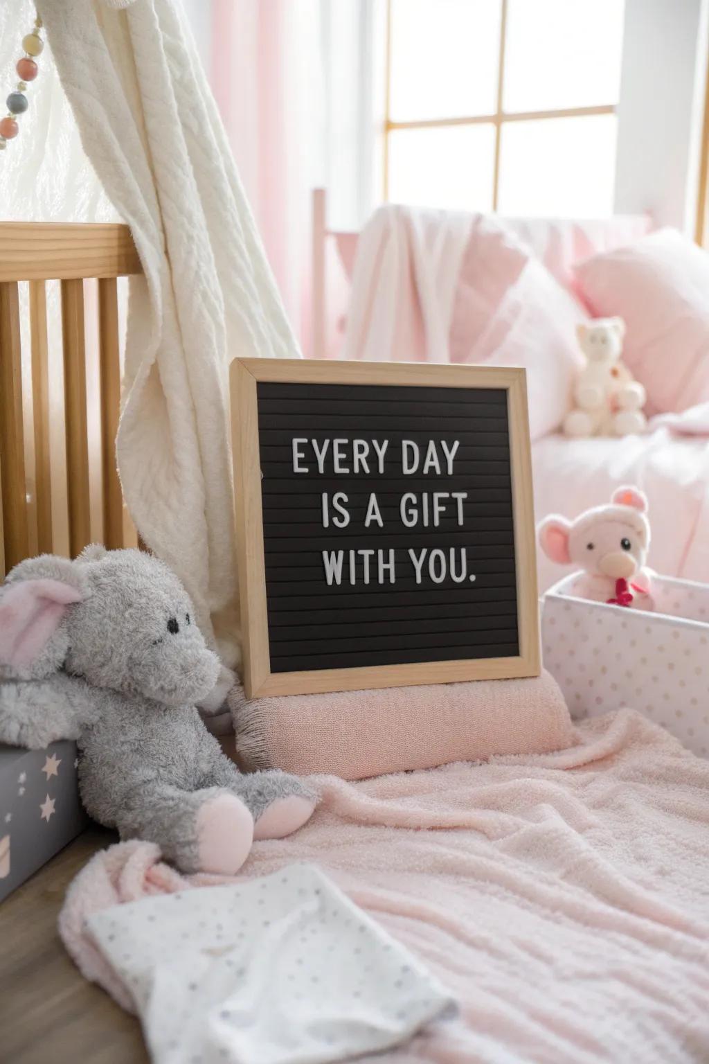 18+ Charming Baby Shower Letter Board Sayings - Vervilla