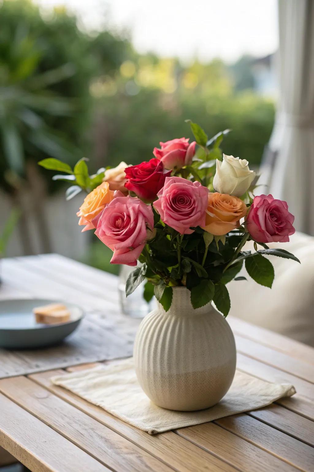 17+ Simple Rose Centerpiece Ideas for Your Home - Vervilla