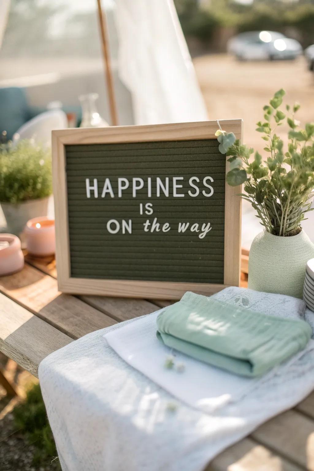 18+ Charming Baby Shower Letter Board Sayings - Vervilla