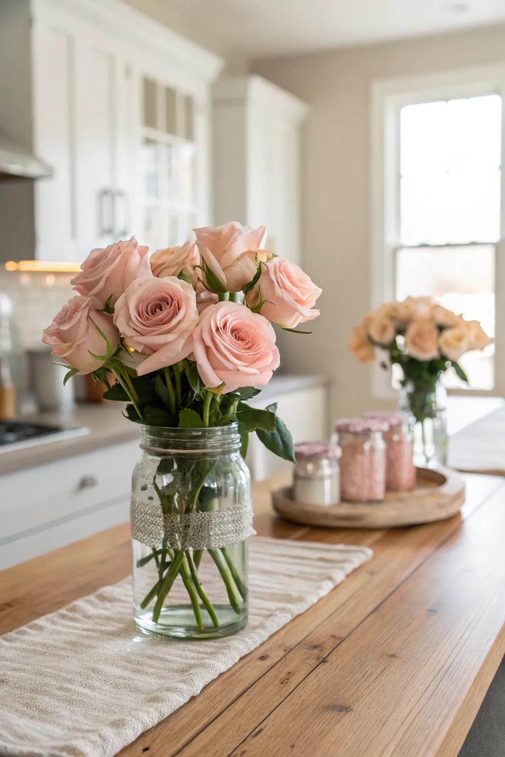 17+ Simple Rose Centerpiece Ideas for Your Home - Vervilla