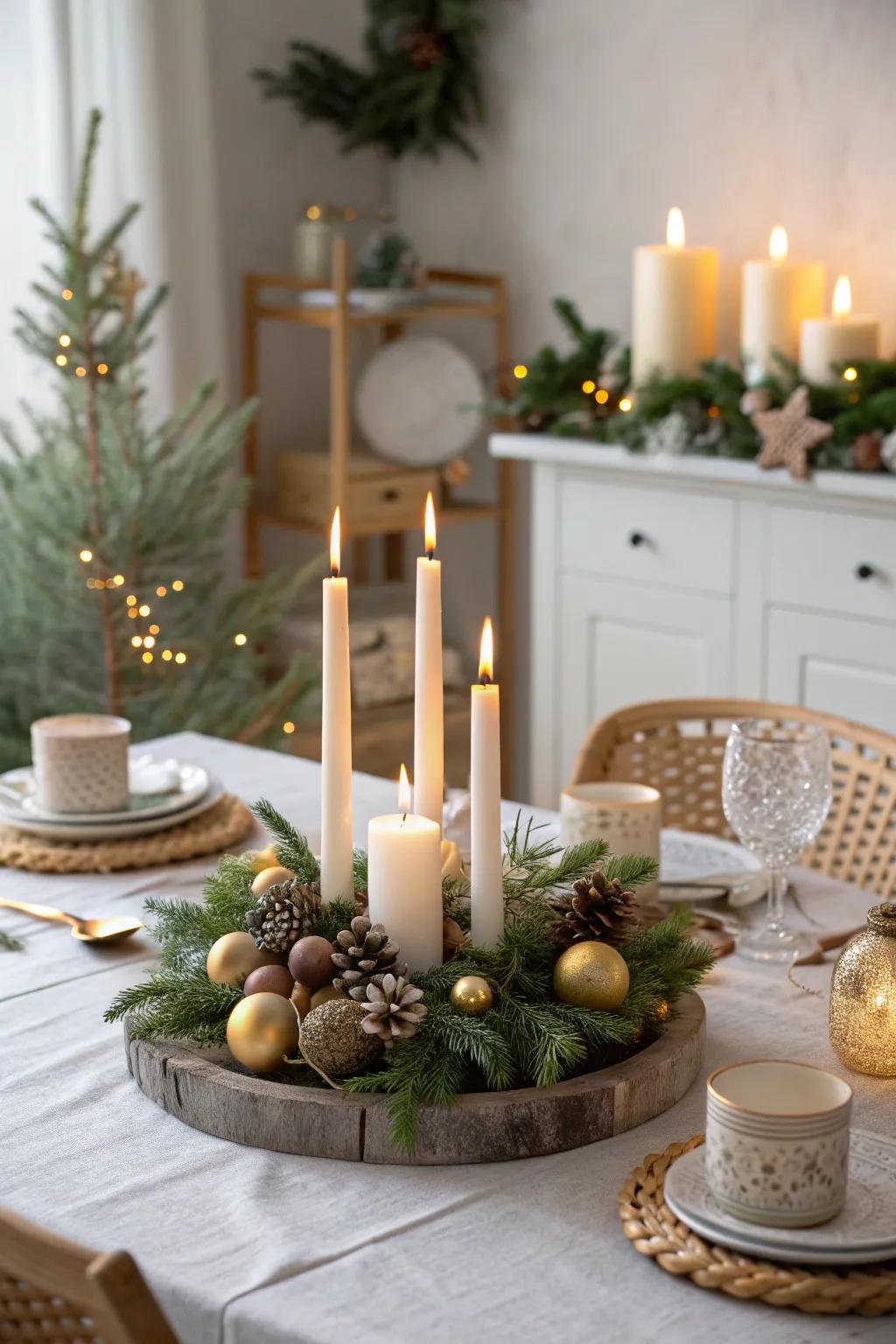 12+ Charming Christmas Candle Decoration Ideas - Vervilla
