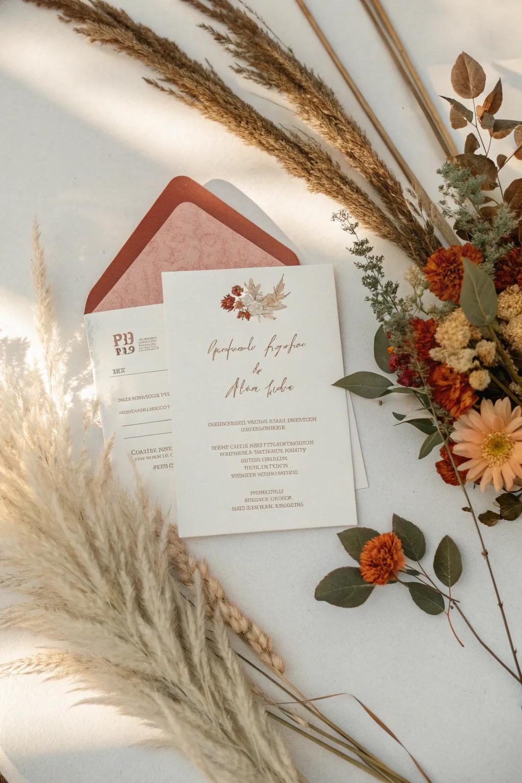 12+ Charming Fall Wedding Invitation Ideas - Vervilla