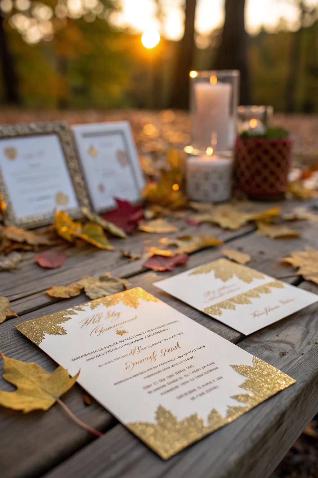 12+ Charming Fall Wedding Invitation Ideas - Vervilla